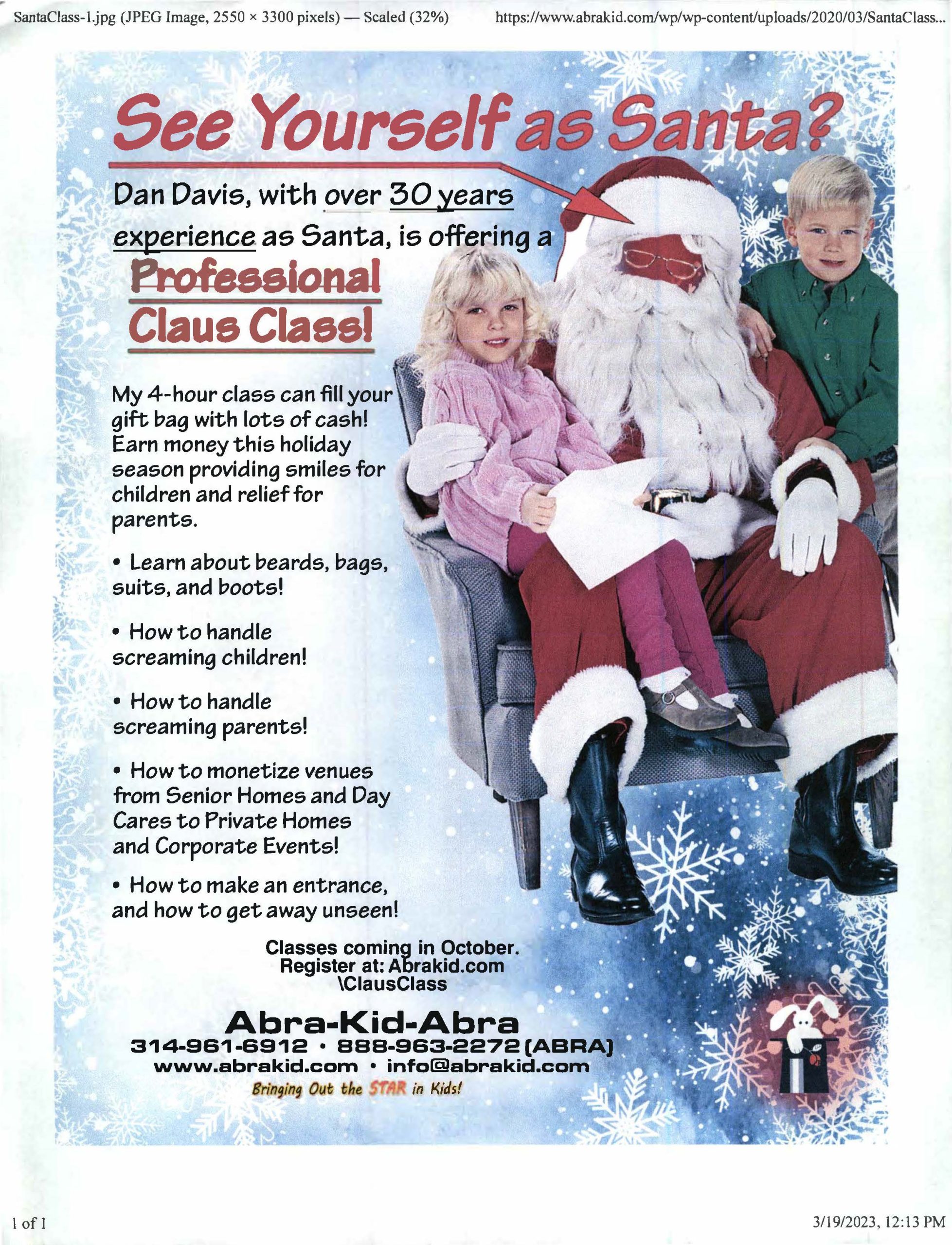 Claus Class Santa Holiday Fun Money